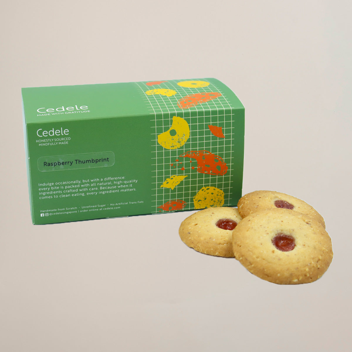 Cedele Raspberry Thumbprint Cookie Box