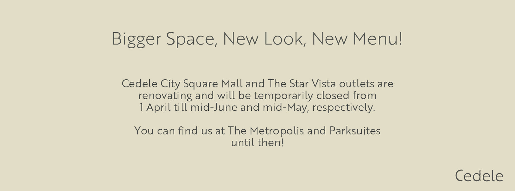 Cedele - Cakes, Bakery, Restaurants - Singapore Islandwide Delivery